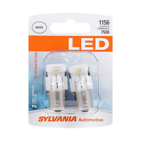 SYLVANIA 1156 WHITE SYL LED Mini Bulb, 2 Pack